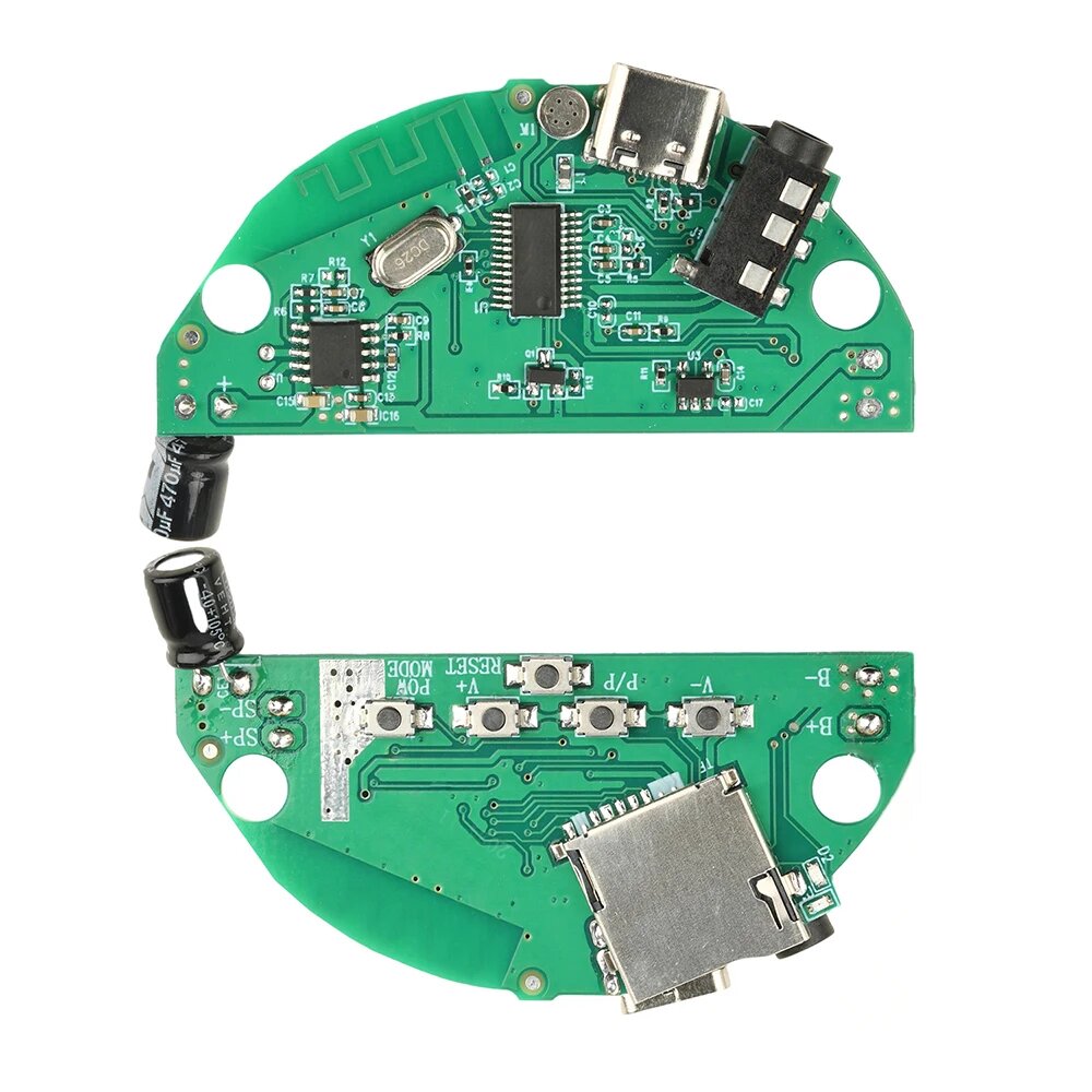 Модуль динамика усилителя Bluetooth 3,7 В со слотом для карты, 3D-стереозвук Hi-Fi без потерь, качество звука, интерфейс типа C