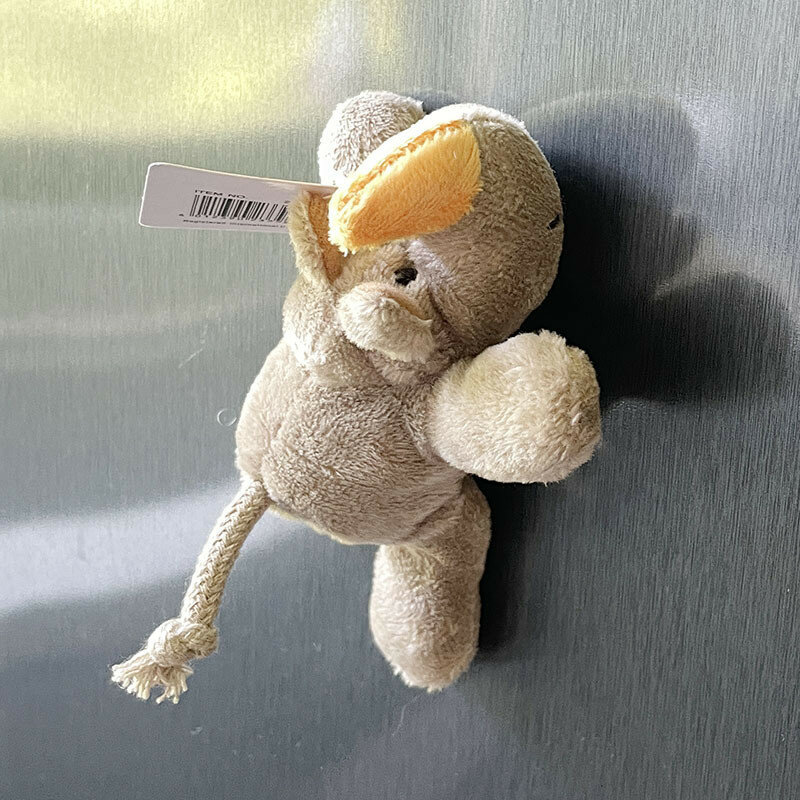 Soft plush animal cat dog magnet clips for fridge with highstrength magnetic absorption rhinoceros