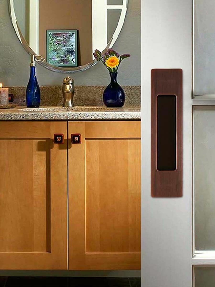 160 45 мм Прямоугольная дверная ручка для скрытого монтажа Простая деревянная дверная ручка