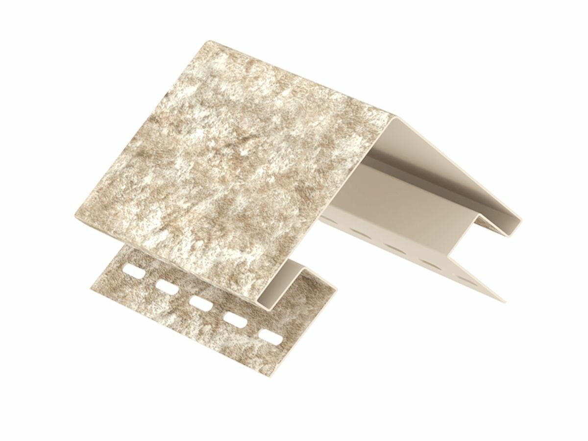 Ю-пласт Наружный угол, Стоун-хаус, Кварцит светло-бежевый, 1 шт