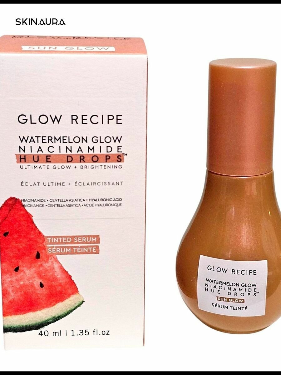 Glow Recipe Сыворотка-хайлайтер с ниацинамидом Niacinamide Hue Drops (Sun Glow) 40 ml
