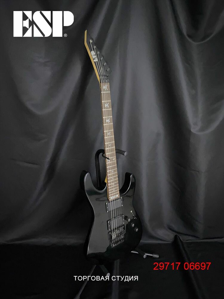 ESP/LTD, электрогитара Kirk Hammett Signature, модели KH-302, 202, 602, черный цвет