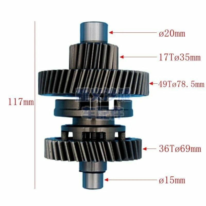 Картинговая коробка передач с шестернями и вилками модель Jinlang 200сс