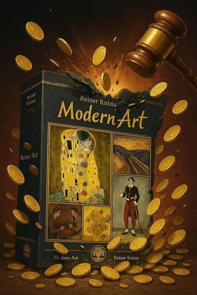 Настольная игра Modern Art: Deluxe Edition - Экономическая стратегия с аукционами