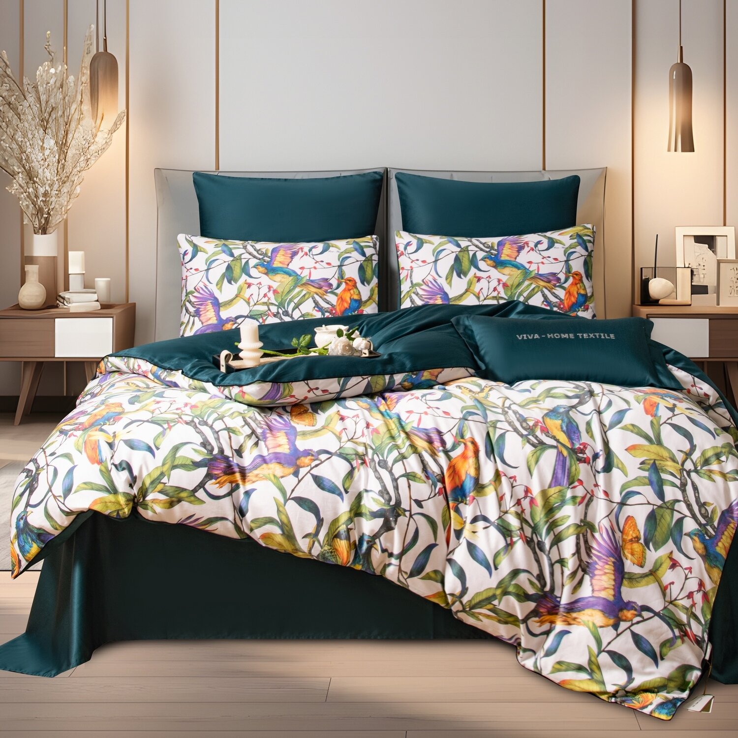 Постельное белье Сатин Премиум CPA020, Евро, наволочки 4 шт