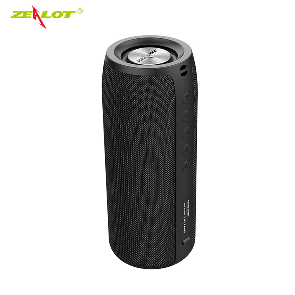 ZEALOT S51 Черный портативный динамик Bluetooth Внешний 10W TWS Подключение IPX5 Водонепроницаемый 8 часов Время использования Bluetooth 5.0 1500mAh 5W*2 10m 100Hz-20KHz 3.7V Micro USB