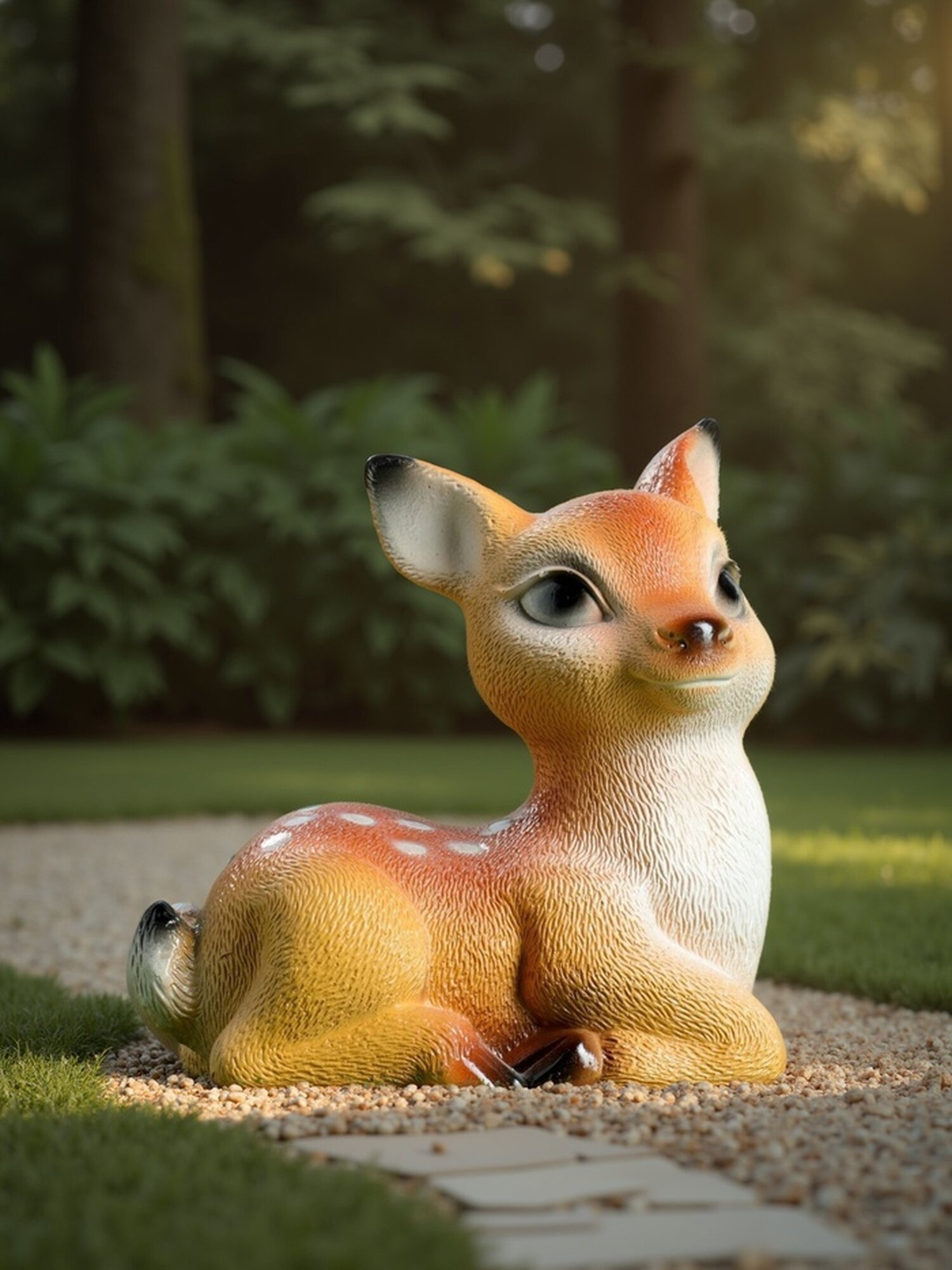 Садовая фигура Хорошие сувениры "Олененок", гипс, 17 см, цветной