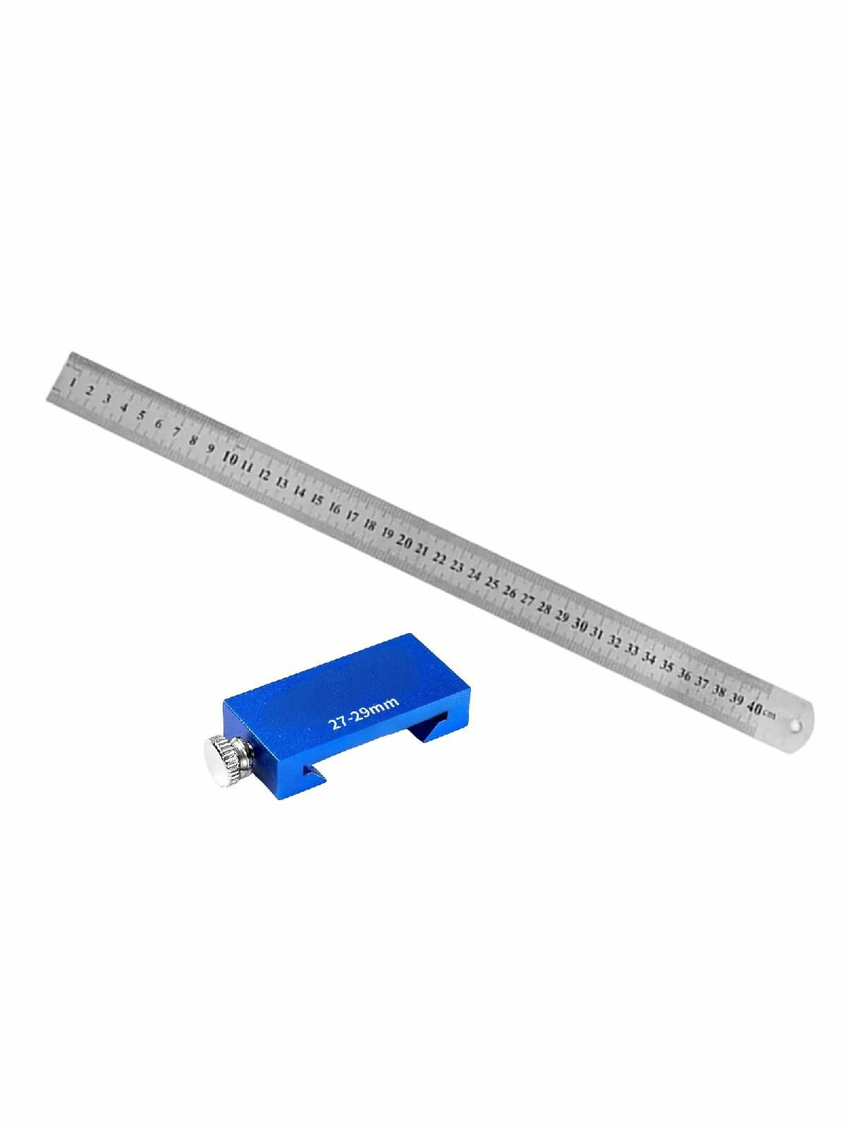 Принадлежности для инструментов, Стальная линейка для разметки древесины с блоком позиционирования-стальная линейка длиной 40 см