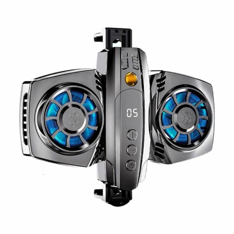 Охладитель для телефона с двойным вентилятором, Черный