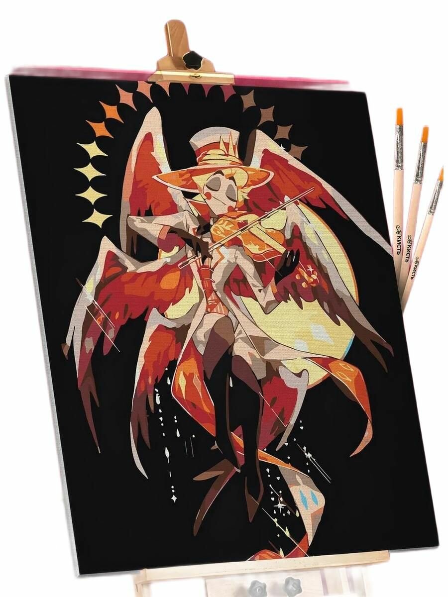 Картина по номерам на холсте с подрамником 40х50 Мультсериалы Отель Хазбин