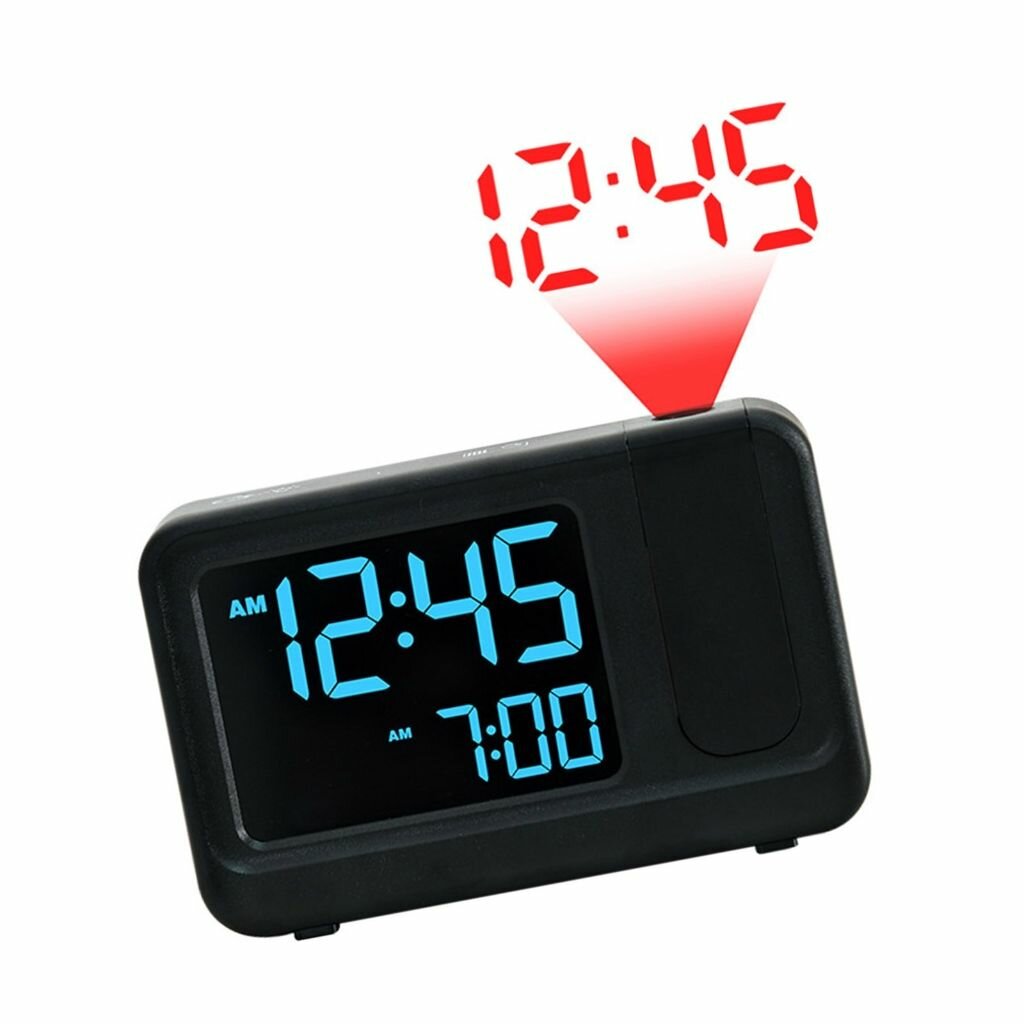 Многофункциональный будильник, простые электронные часы с жидкокристаллическим дисплеем, несколькими дисплеями-черный черный экран C