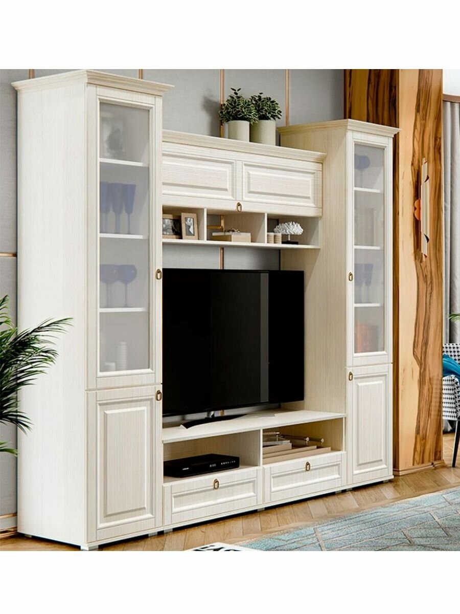 Гостиная Престиж 1 Вариант №2 МДФ, Сандал светлый, МИФ