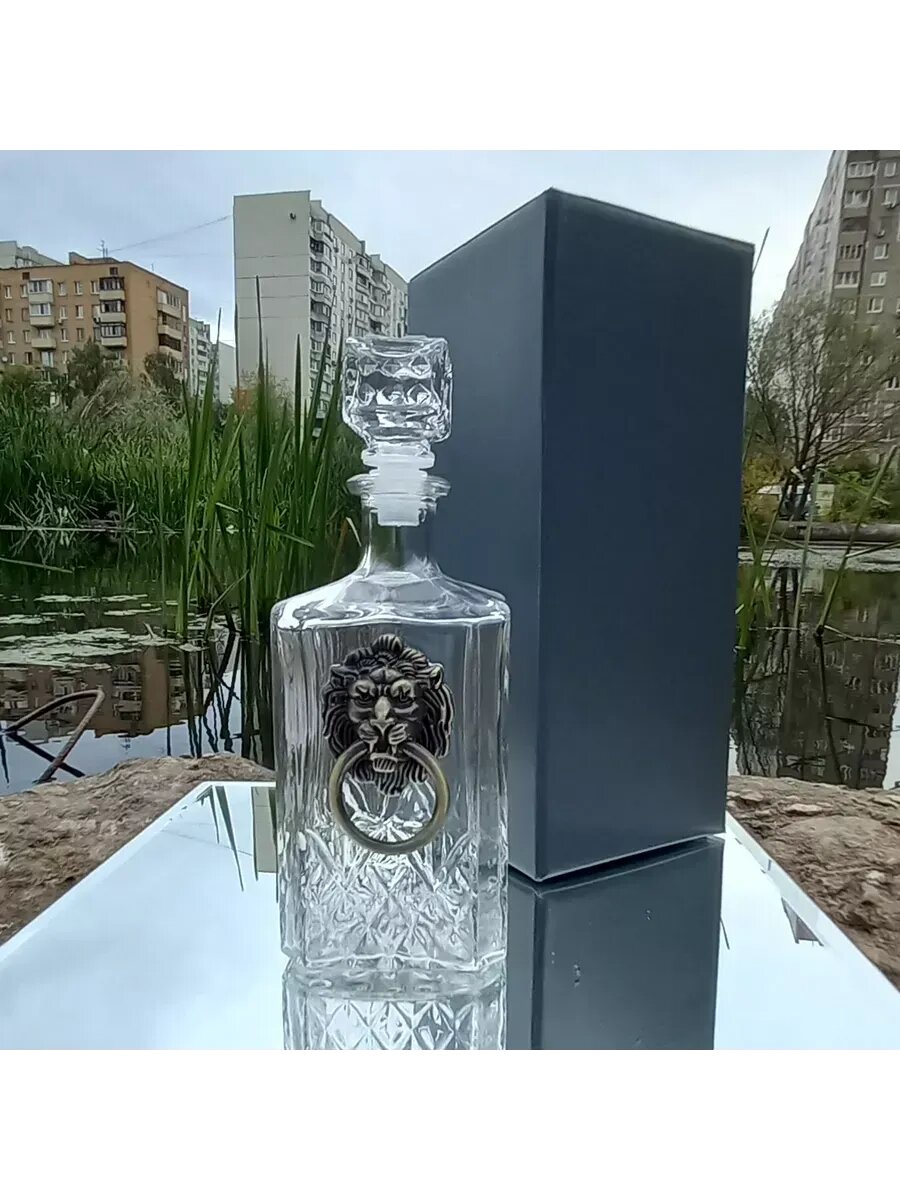 Графин граненый Лев 500мл в подарочной коробке