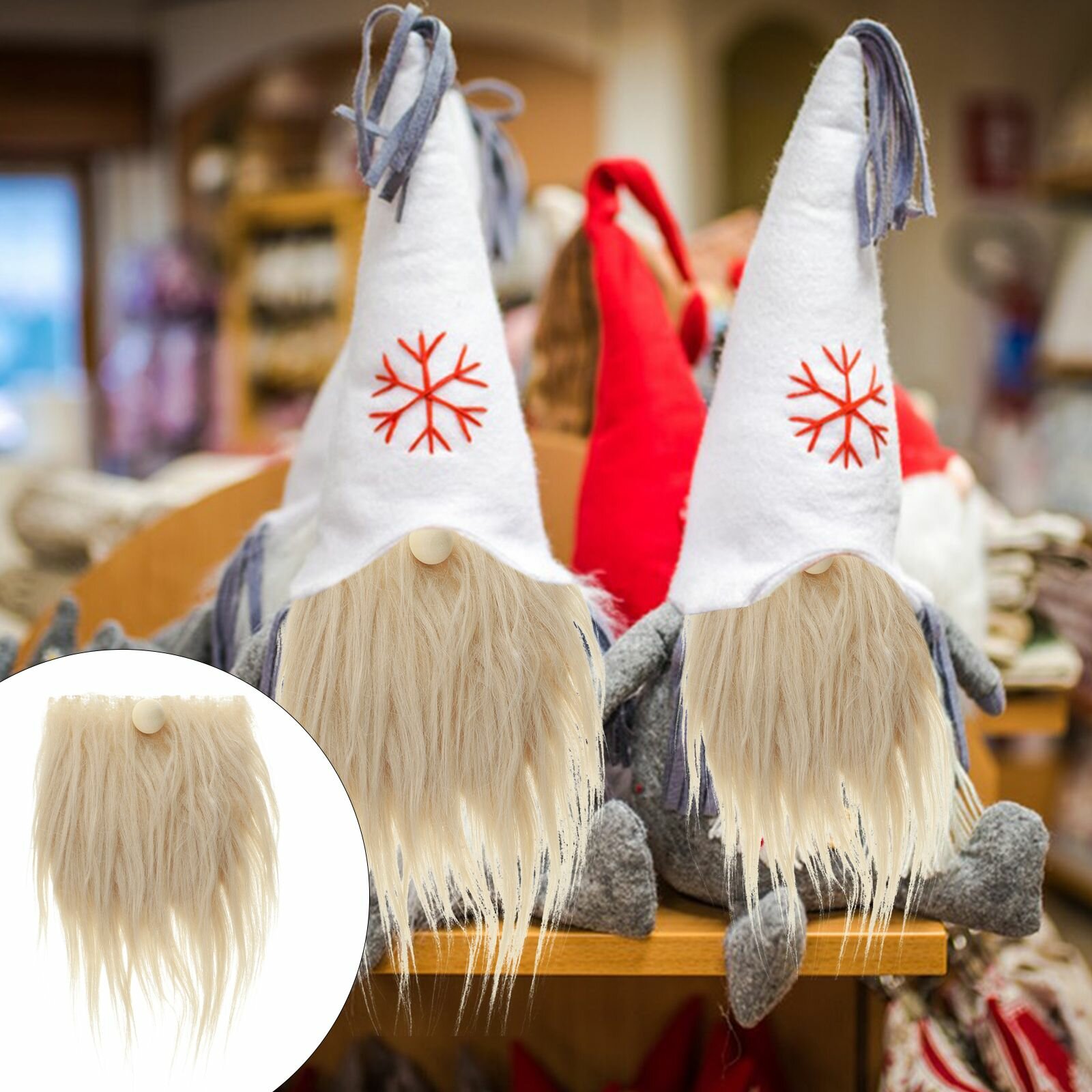 Набор для творчества гномы своими руками, 3 предварительно вырезанных деревянных заготовки с мягкой искусственной бородой для декора дома и подарка, рукоделие и творческий набор