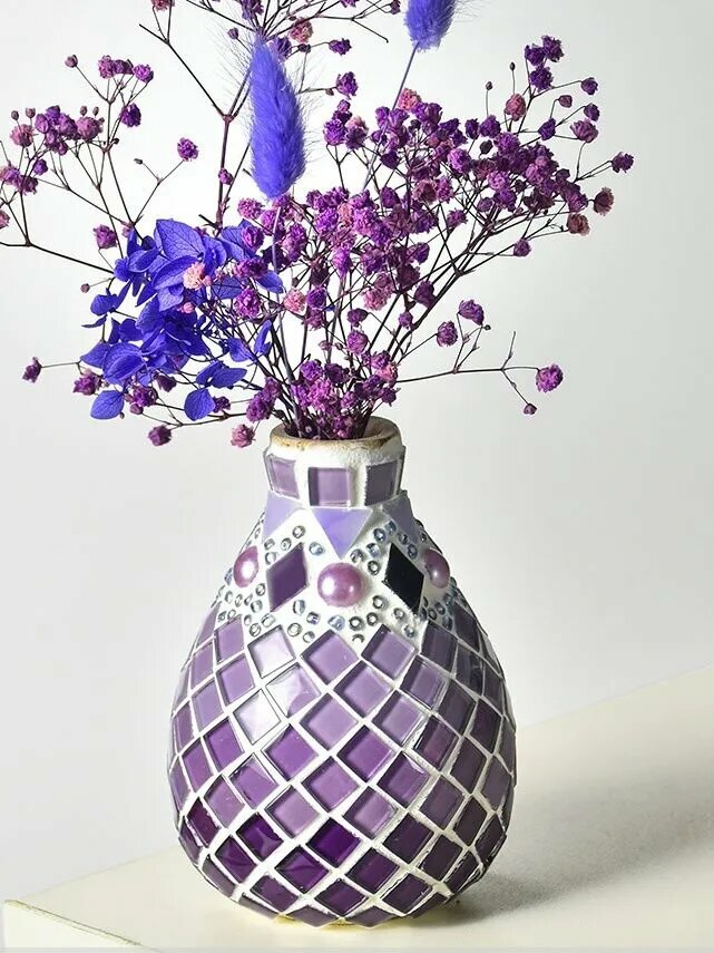 Материалы для изготовления цветных ваз для сухоцветов (нужно сделать своими руками; не водонепроницаемые; без сухоцветов)