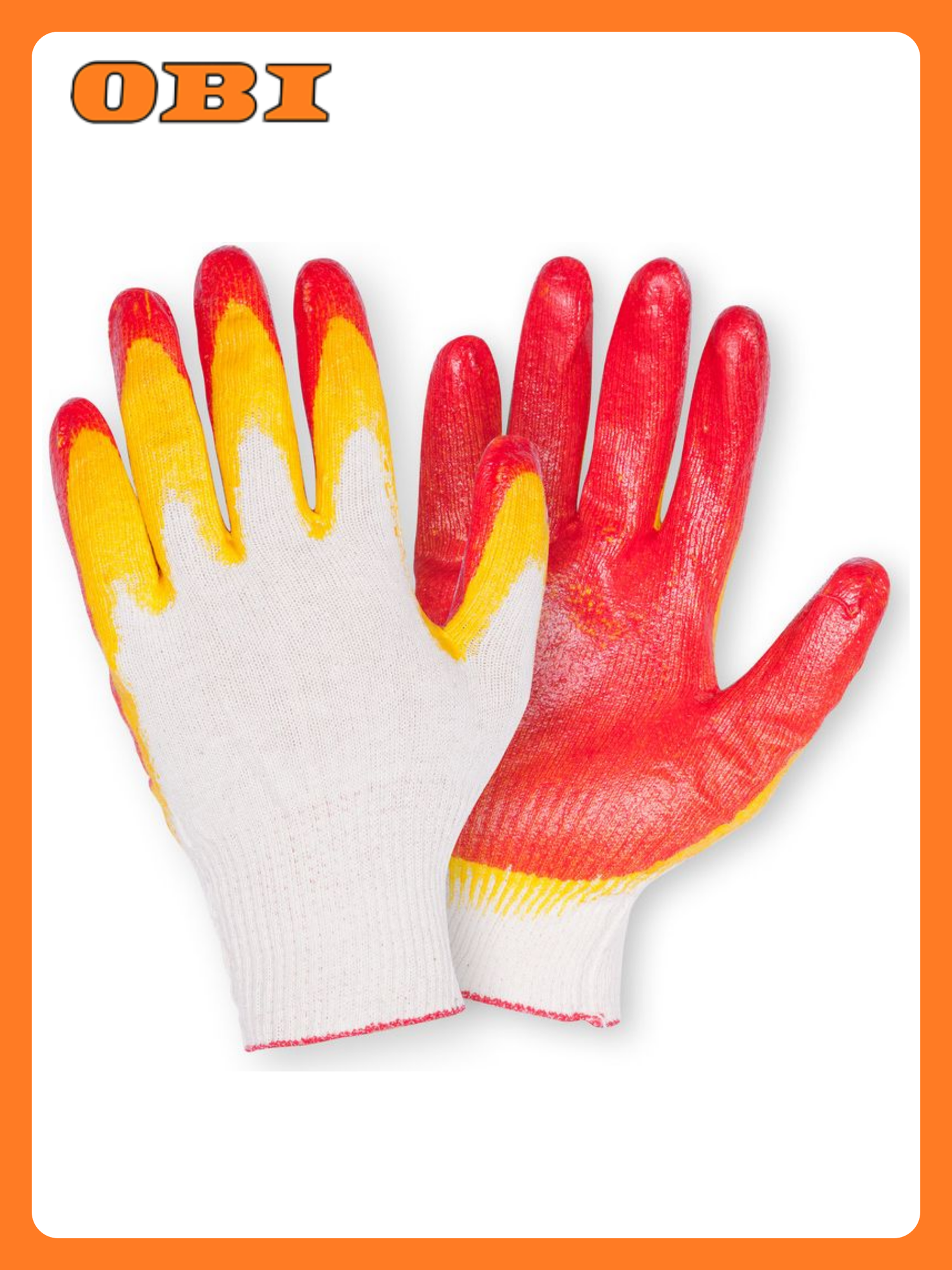 Перчатки NOVAROLL, латексное покрытие, красные, универсальные, 1 пара