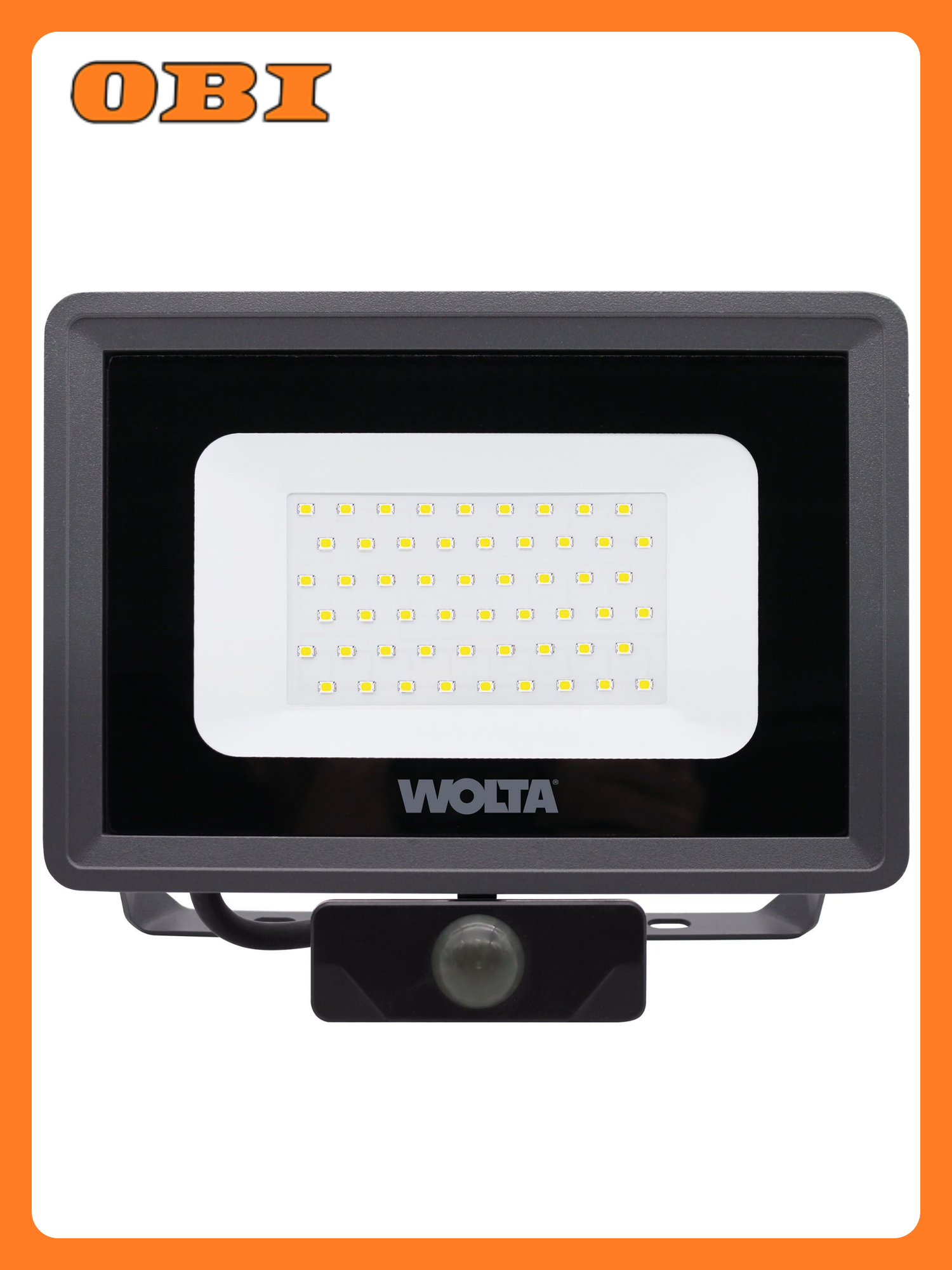 Светодиодный прожектор Wolta WFL-50W/06S 50Вт 5700K IP65 4500 Лм с датчиком