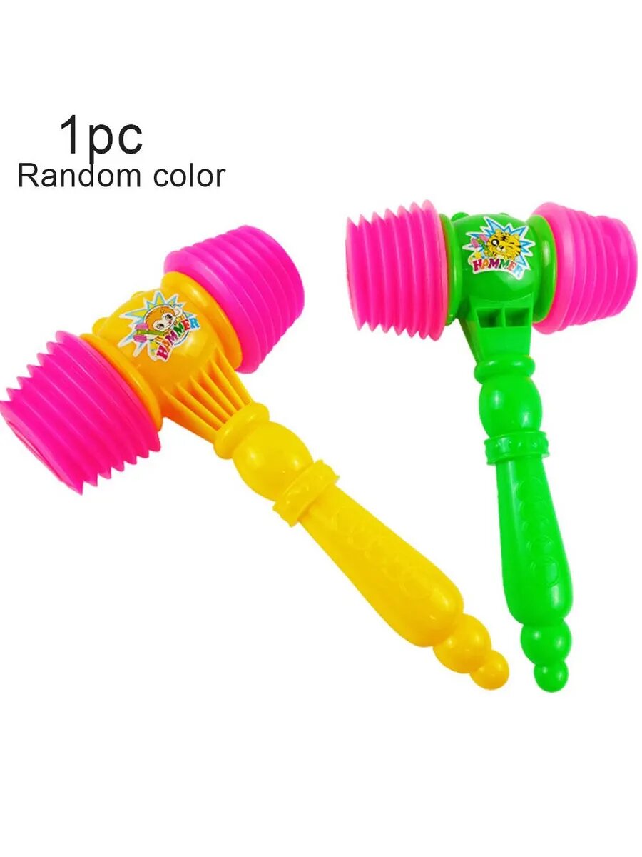 Развивающая игрушка погремушка-пищалка "Веселый молоточек"