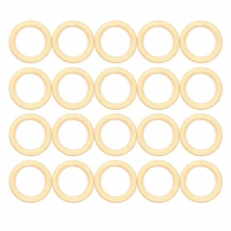 (Комплект) Деревянное кольцо для бревен цветное деревянное кольцо-35 мм 20 шт