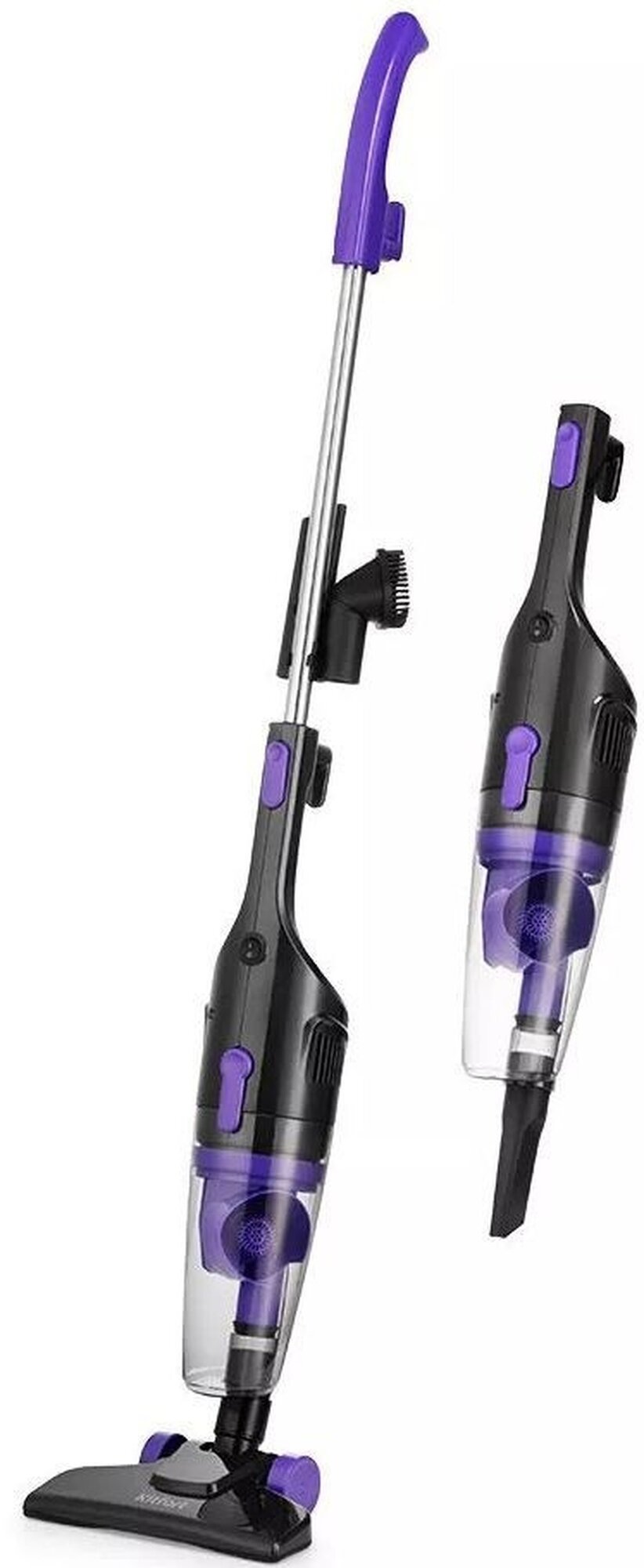Пылесос Kitfort КТ-5156, ручной, 600Вт, сухая уборка, черный/фиолетовый