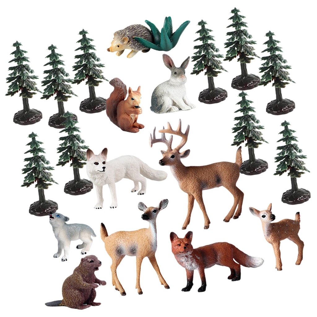 Интерактивный Набор Фигурок Лесных Животных Для Родителей И Детей, Объединяющий Развивающие Игрушки И Творческие Занятия