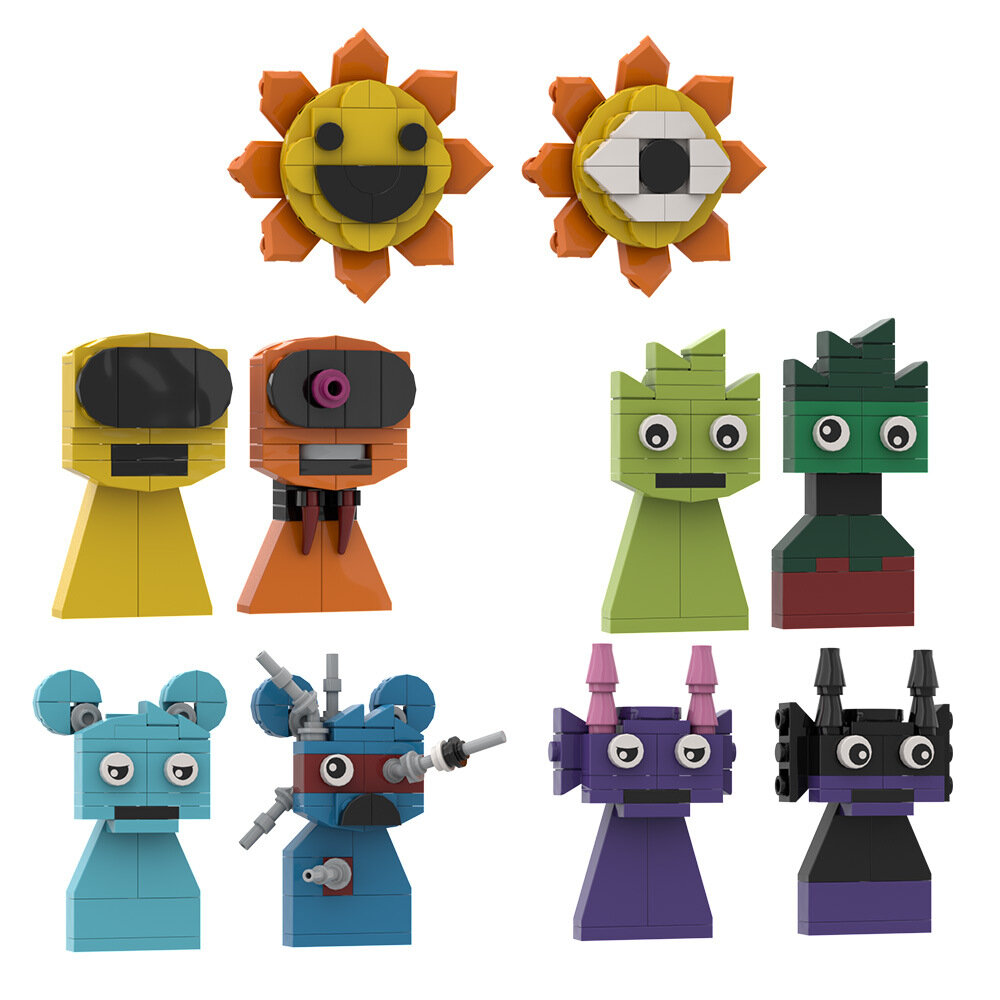 MOC Rhythm Box Эльф Строительный блок Incredibox Sprunki Музыкальная интерактивная игрушка Трансграничная популярность