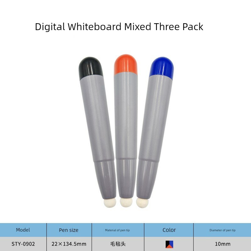 Красно-черно-синий набор инфракрасных сенсорных перьев для интерактивных досок Seewo, три штуки
