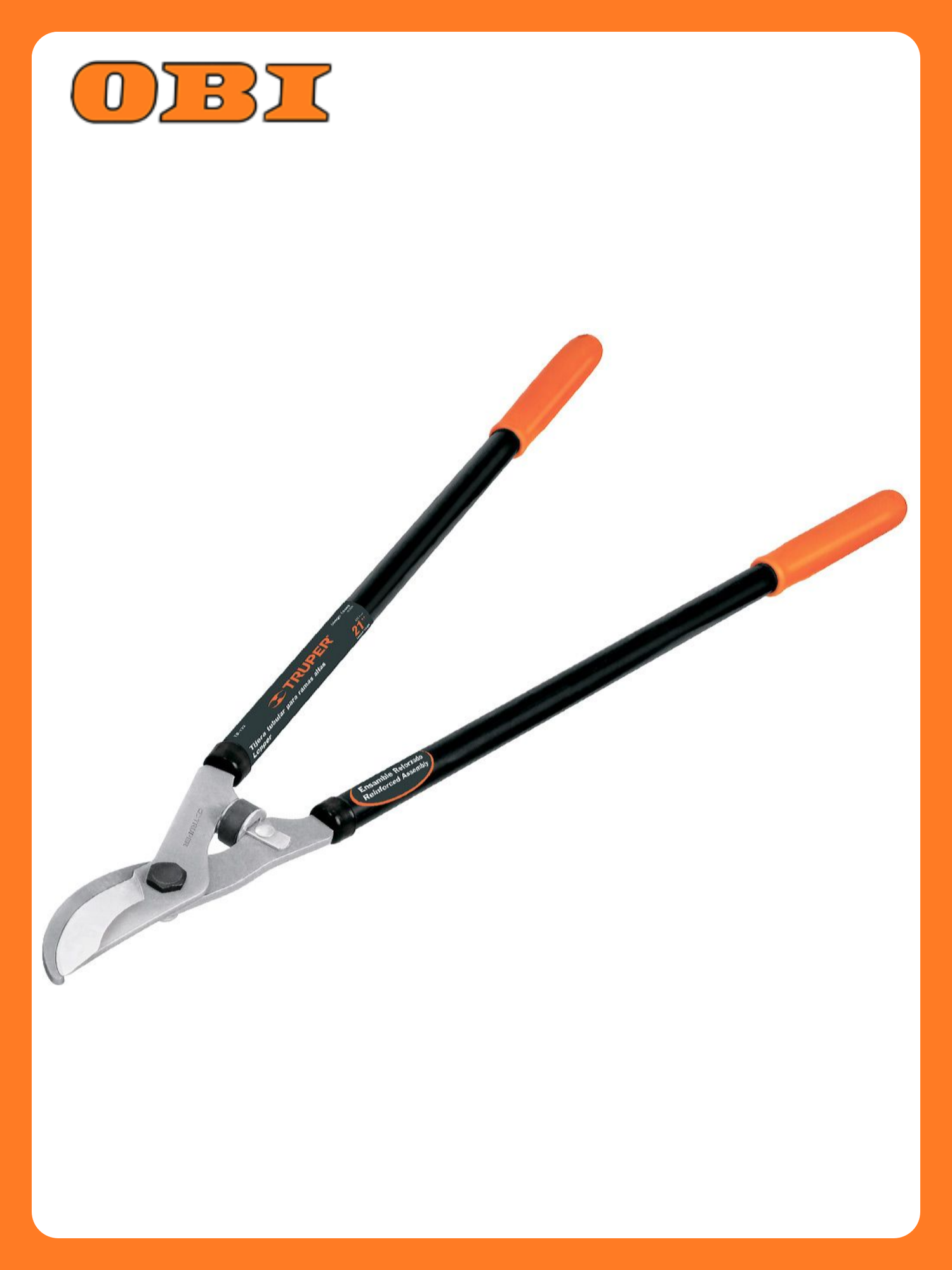 Сучкорез Truper TB-122 By-pass, двухрычажный, прецизионная заточка, оранжевый/черный