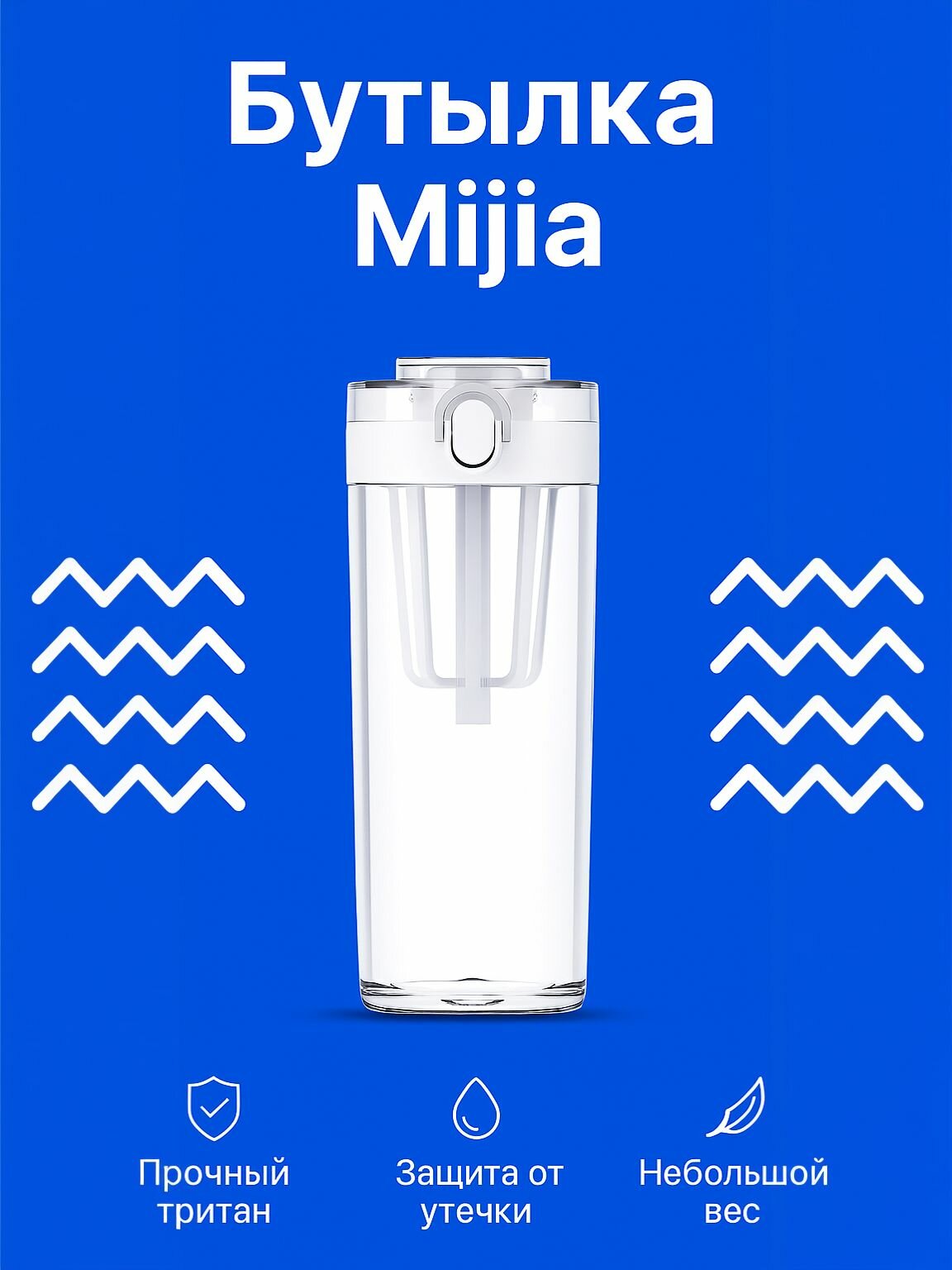 Спортивная бутылка для воды Xiaomi Mijia Tritan Water Cup White