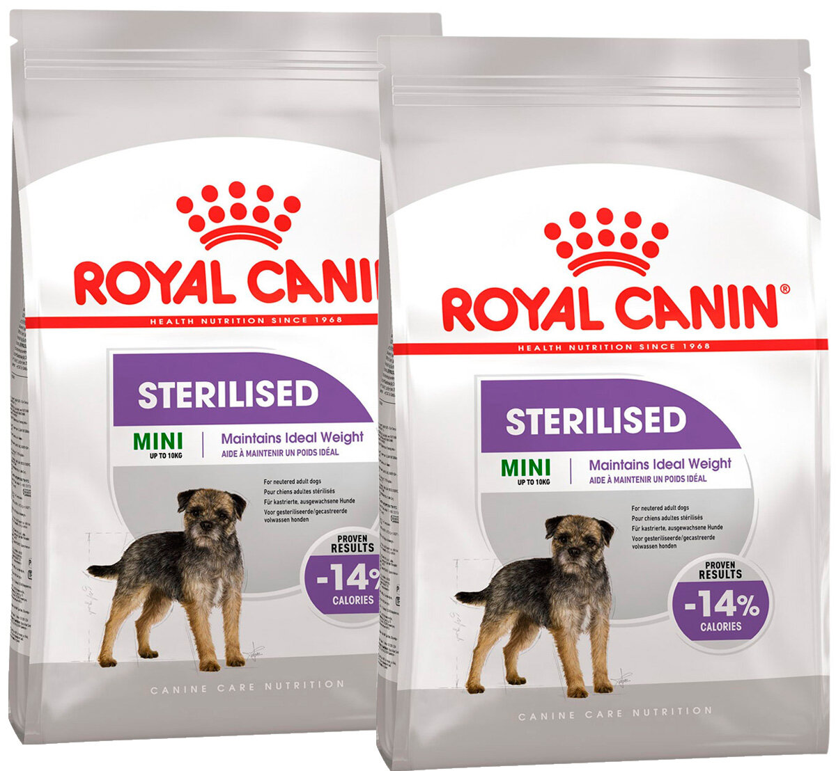 Корм сухой Royal Canin Mini Sterilised Adult для кастрированных и стерилизованных взрослых собак маленьких пород, 3 кг x 2 шт