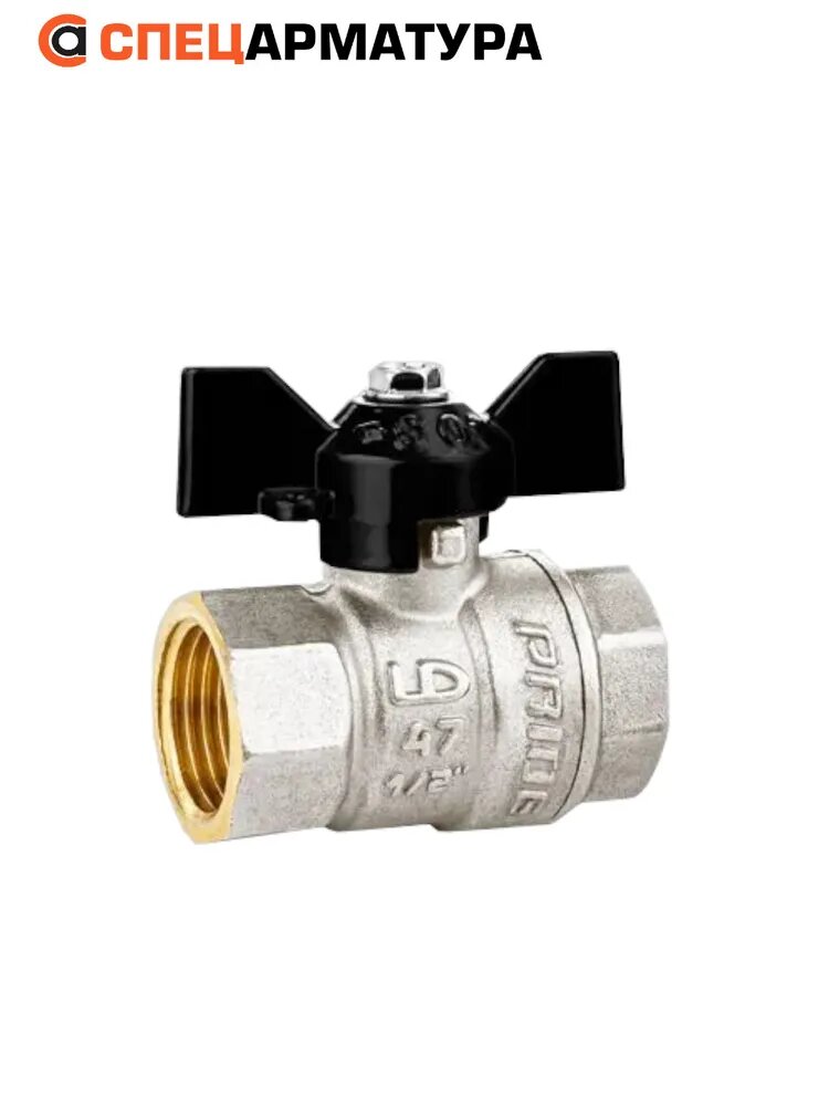 Кран шаровый латунный 3/4" LD Pride 47.20. В-В. Б Ду20 бабочка (4МПа, Т150, L55)