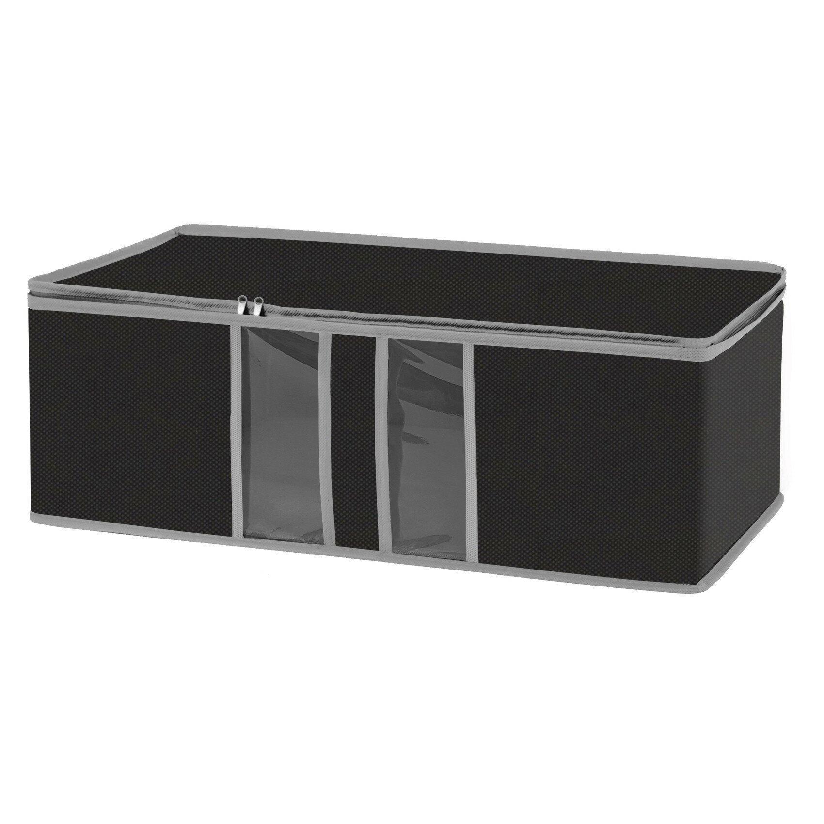 Коробка для хранения рыжий КОТ "Black", 60х30х20 см, спанбонд/ПВХ, черный