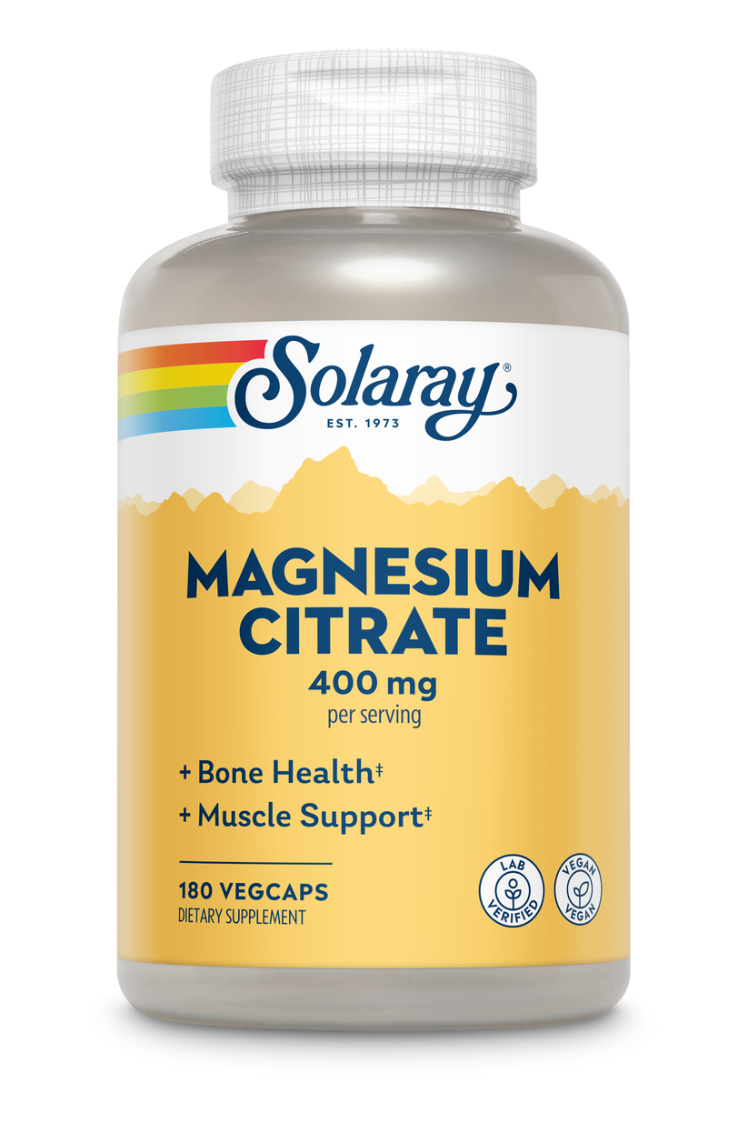 Solaray Magnesium Citrate 400мг, 180 капс.