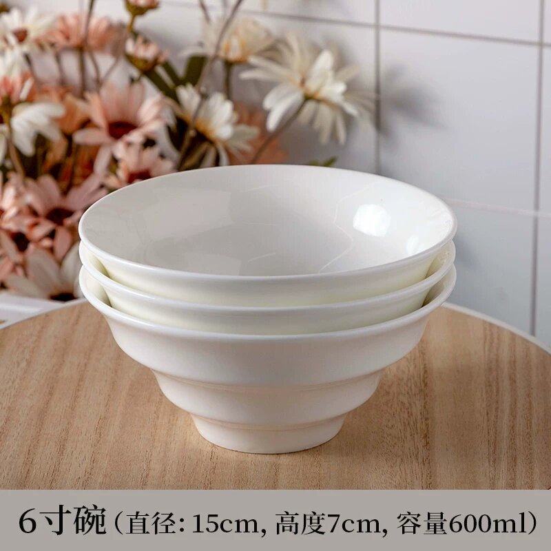 Керамическая миска в корейском стиле 6inch для дома, одиночная, подходит для риса, лапши, десертов, овсянки, йогурта,