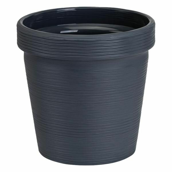 Кашпо для цветов BMC Терра, пластиковое, 3.57 л, диаметр 19 см, антрацит