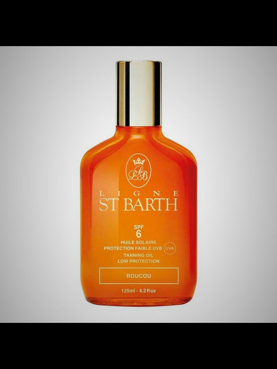 St. Barth Roucou Tanning Oil Low Protection, Масло помадного дерева SPF 6 125 мл