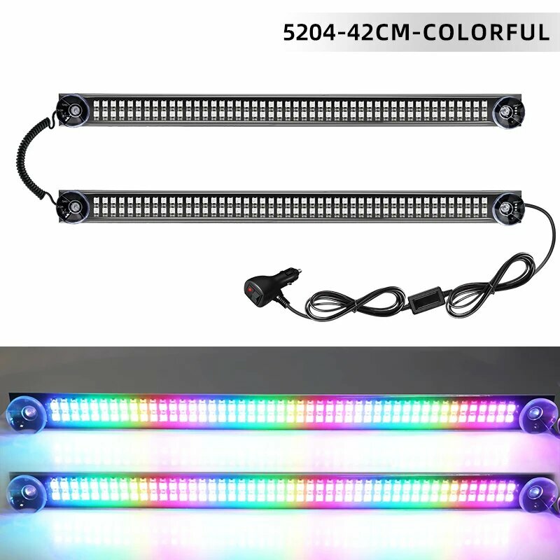RGB 192LED Автоматический стробоскоп на лобовом стекле на крыше 2 в 1 Светодиодная вспышка Предупреждающий сигнал Лампа для лобового стекла грузовика Стробоскоп Аварийный автомобильный свет, RGB
