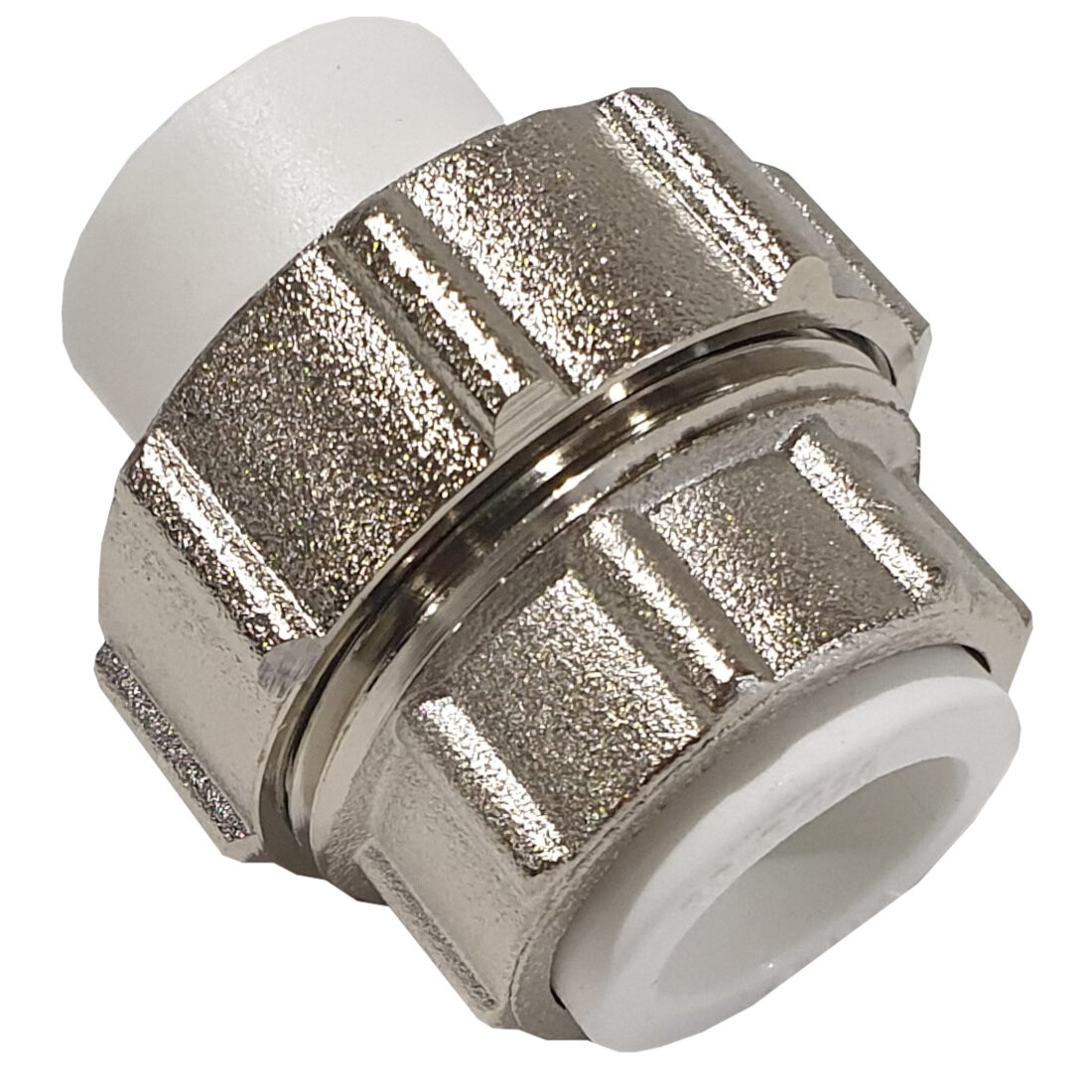 Муфта PPR разъемная двухсторонняя DN 20 х 20 Valfex белая для ГВС ХВС и отопления