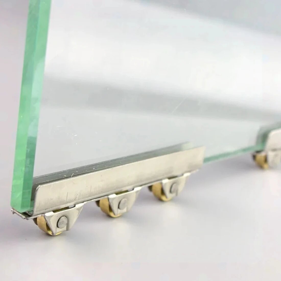 Шкив для стеклянной раздвижной двери толщиной 8 мм, бескаркасное окно для балкона, медное роликовое шкаф, витрина, фурнитура для стеклянных дверей