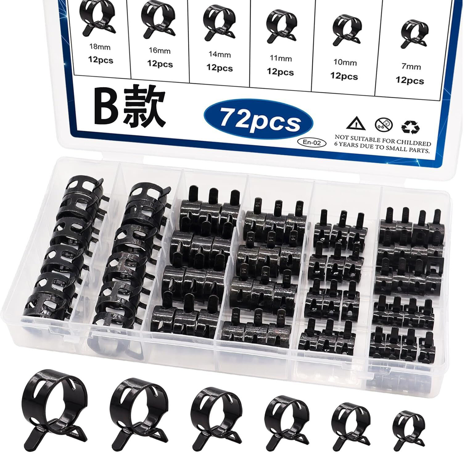 Трансграничные горячие продажи 65 марганцевых стальных цветных цинковых черных цинковых эластичных зажимов обруч