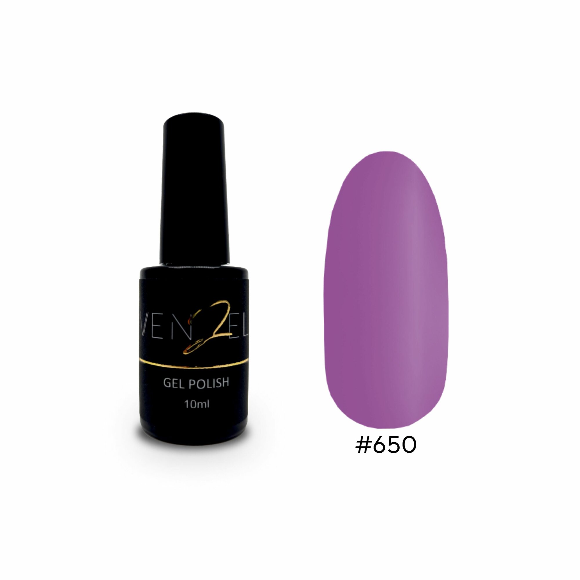 Venzel-650 сиреневый гель-лак для ногтей плотный 10ml