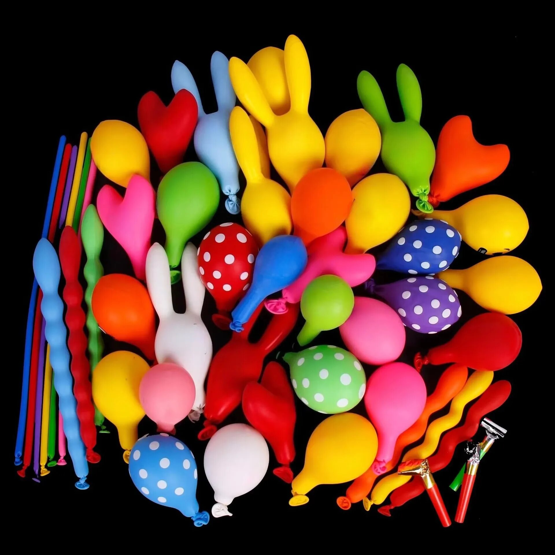 100 латексных шаров разных цветов, 50pcs