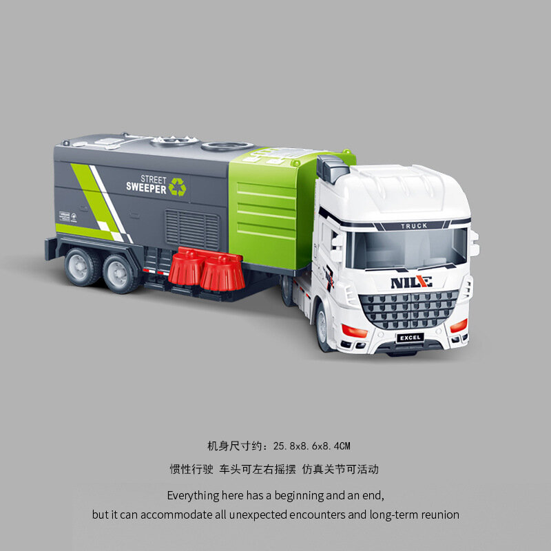 Детская инерциальная транспортная модель грузовика-прицепа, имитация контейнера, городской грузовой автомобиль, подарок для мальчика.