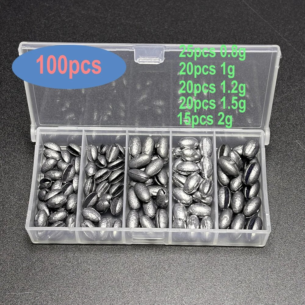 Грузила для рыбалки свинцовые овальные 0,8-2 г