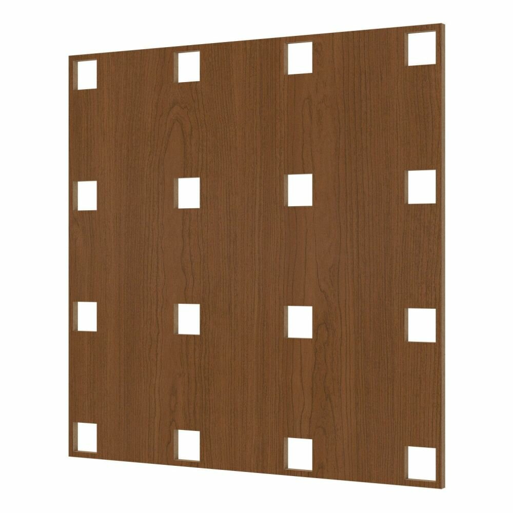 Перфорированная Панель Cosca Квадро 11-45 ХДФ Орех В1030хШ695 мм / Коска.