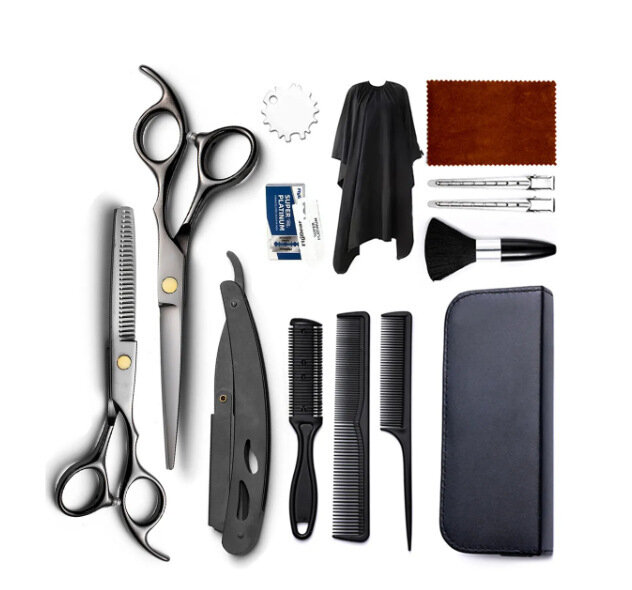 Набор ножниц для стрижки, эксклюзивный кросс-бордер, 6-дюймовые ножницы из нержавеющей стали 4CR, плоские зубчатые ножницы, филировочные ножницы, инструмент для челки, парикмахерские ножницы