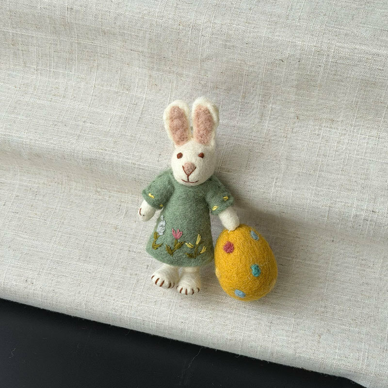 Милый кролик, подвеска из непальской шерсти, старый маленький овечка, брелок, сувенир, аксессуар для куклы, подвесной подарок