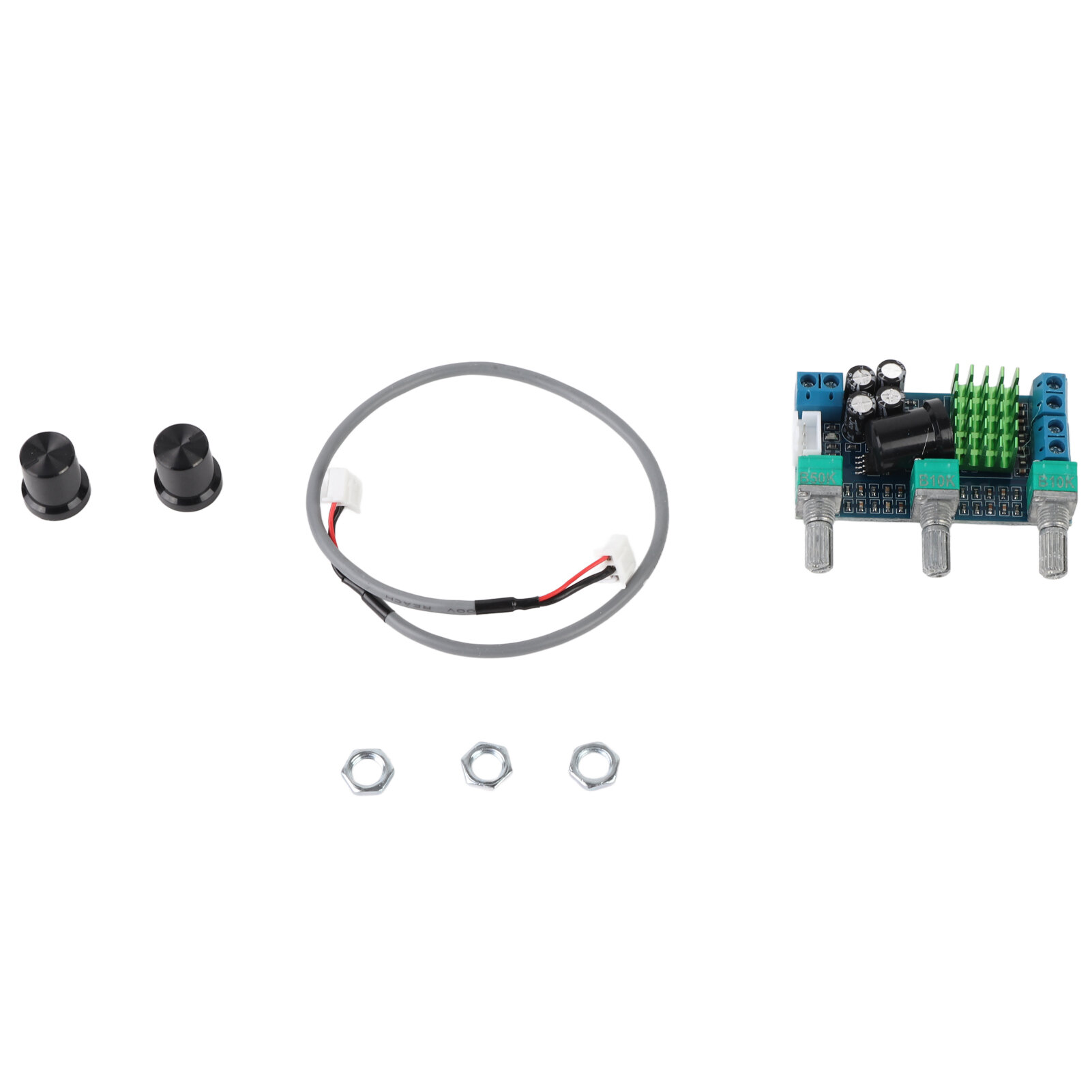 XH-M567 DC 12-24V 80Wx2 Цифровой звуковой усилитель TPA3116D2 с регулировкой высоких и низких частот и предустановкой, двухканальный
