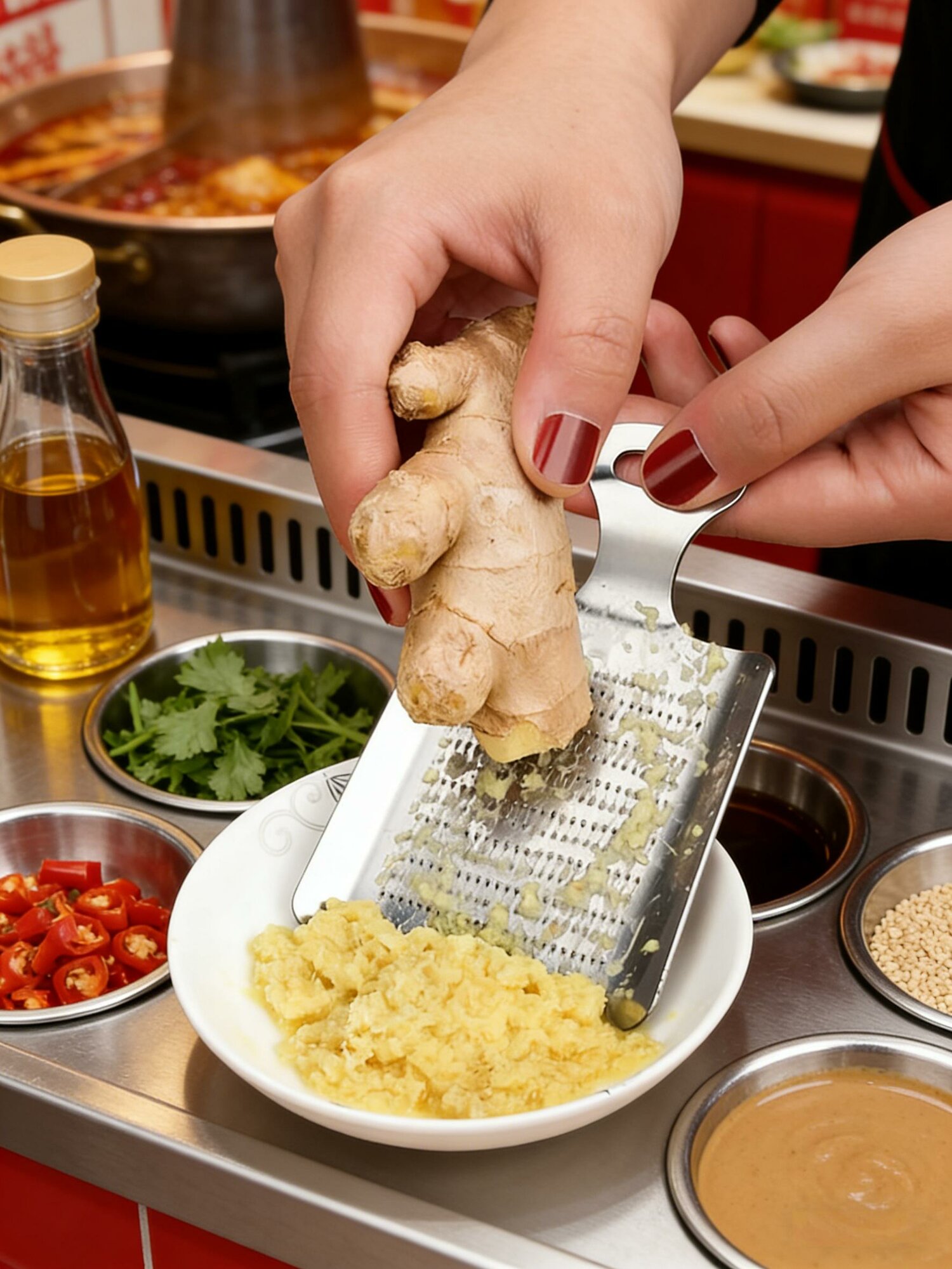 Терка для чеснока и имбиря 11x7 см, нержавеющая сталь, измельчитель и пюре