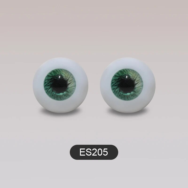 Смоляные глаза для кукол BJD, 16mm, Белый, ES205-Green